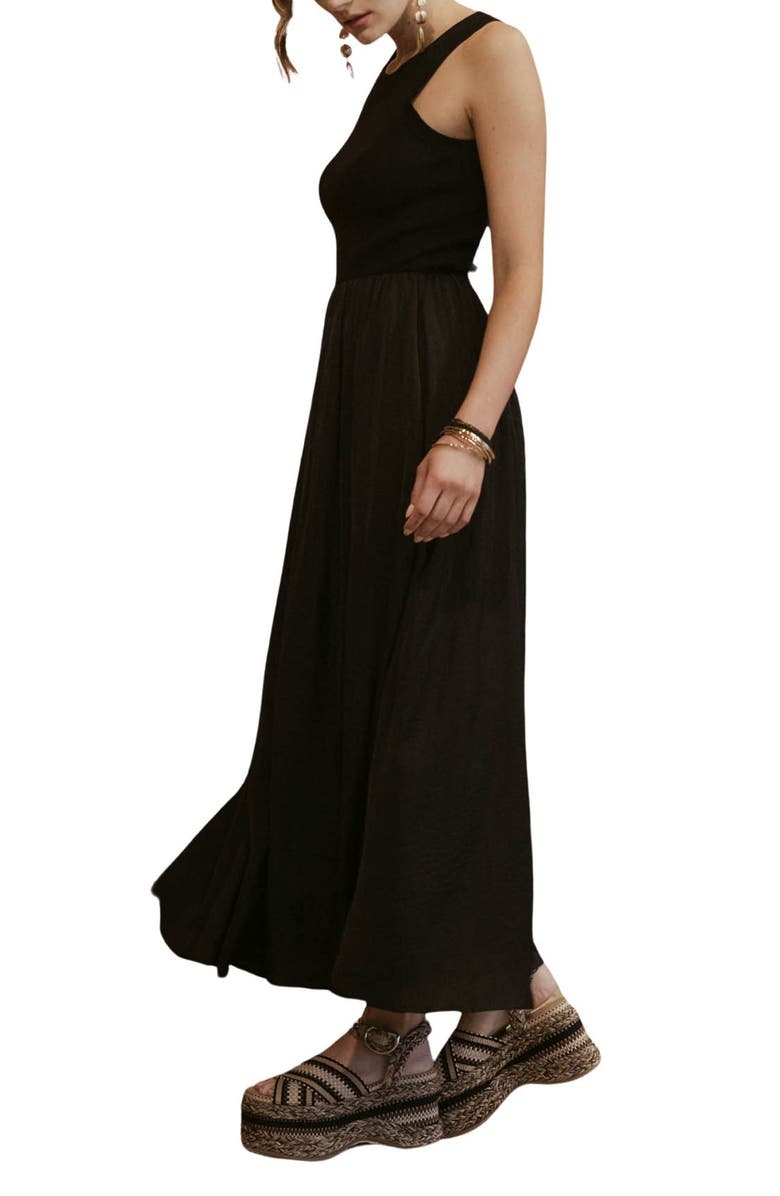 Blu Pepper Mixed Media Knit Midi Dress | Nordstromrack