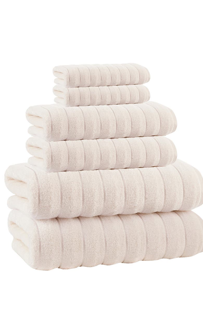 DePera Vague Turkish Cotton 6-Piece Towel Set - Cream | Nordstromrack