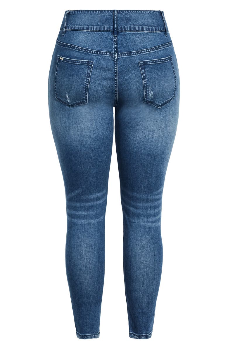 City Chic Baby High Waist Ripped Skinny Jeans | Nordstromrack