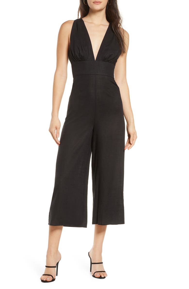 Finders Keepers Sally Crop Wide Leg Jumpsuit | Nordstromrack