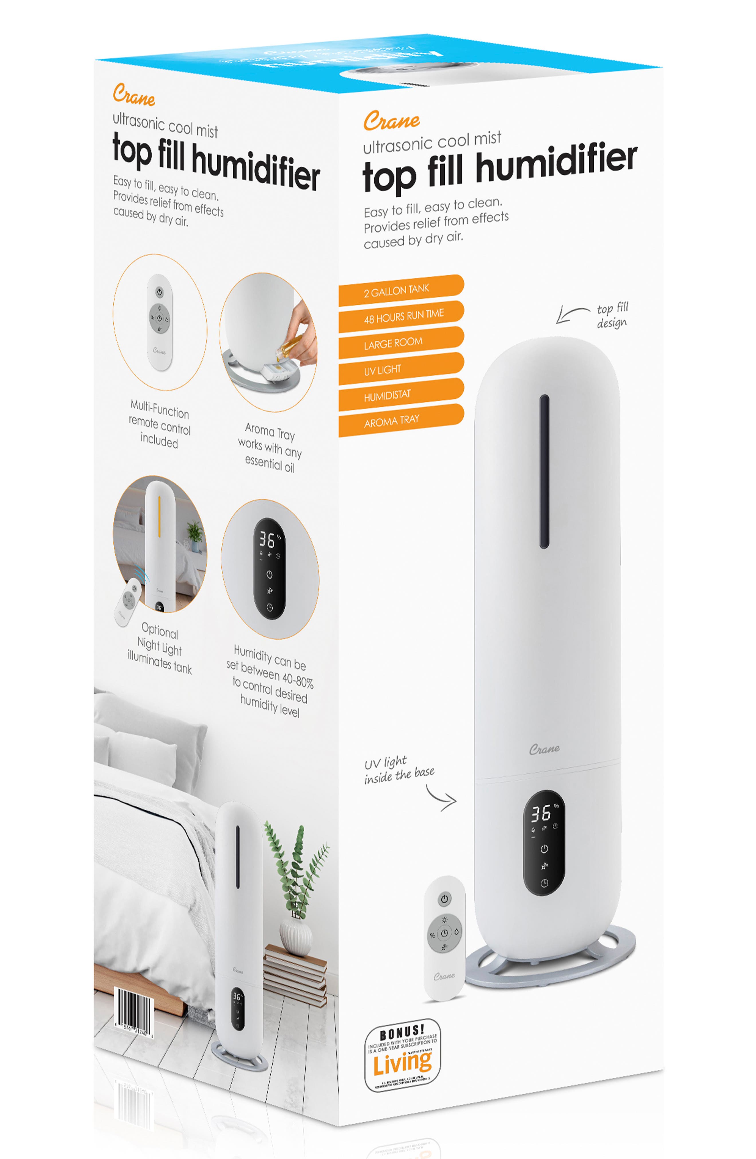 Crane Air Ultrasonic Cool Mist Tower Humidifier | Nordstrom