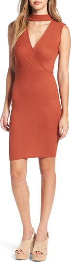 Missguided Choker Ribbed Body-Con Dress | Nordstrom