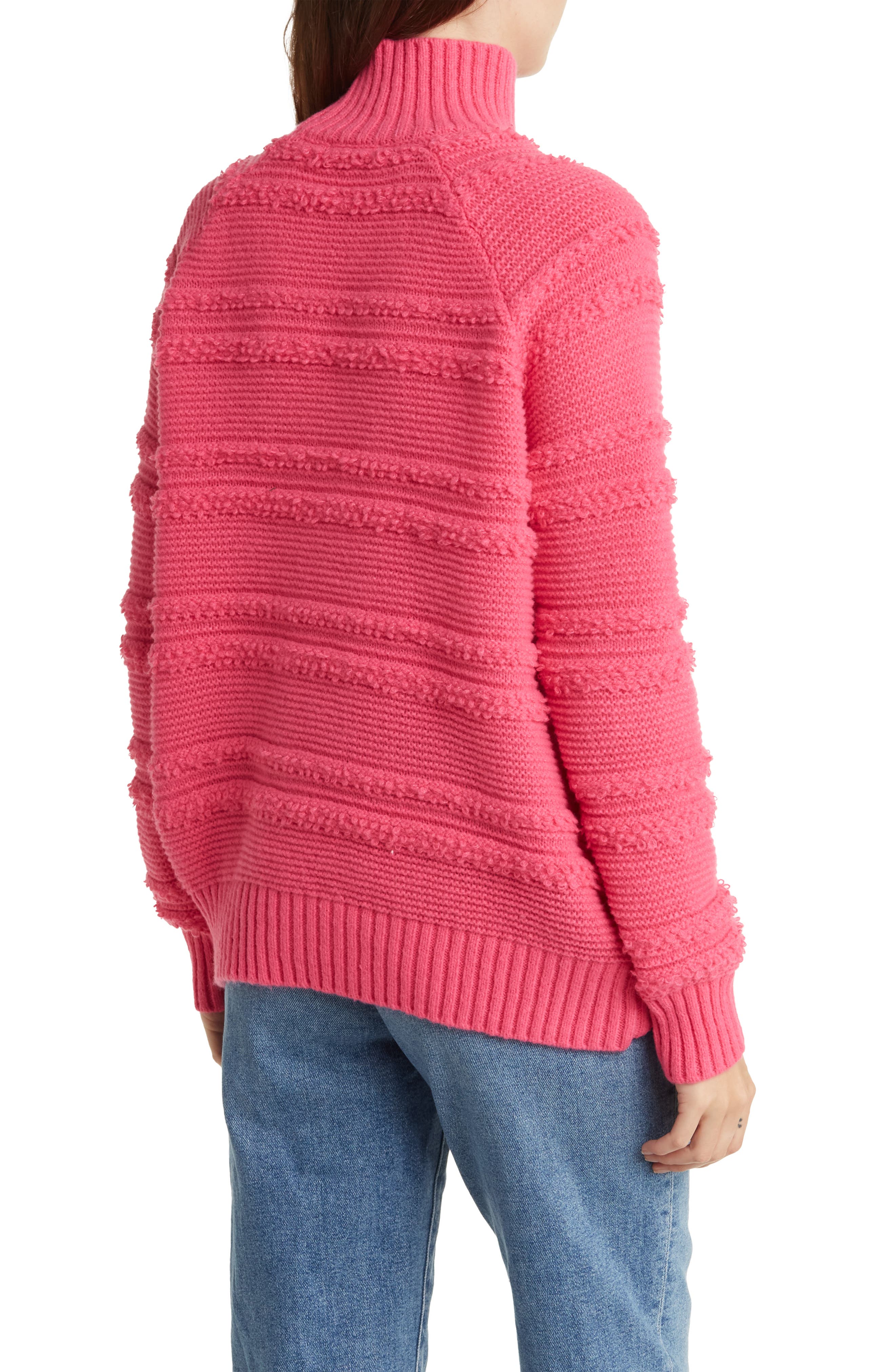 EVER AFTER Textured Stripe Mock Neck Sweater | Nordstromrack