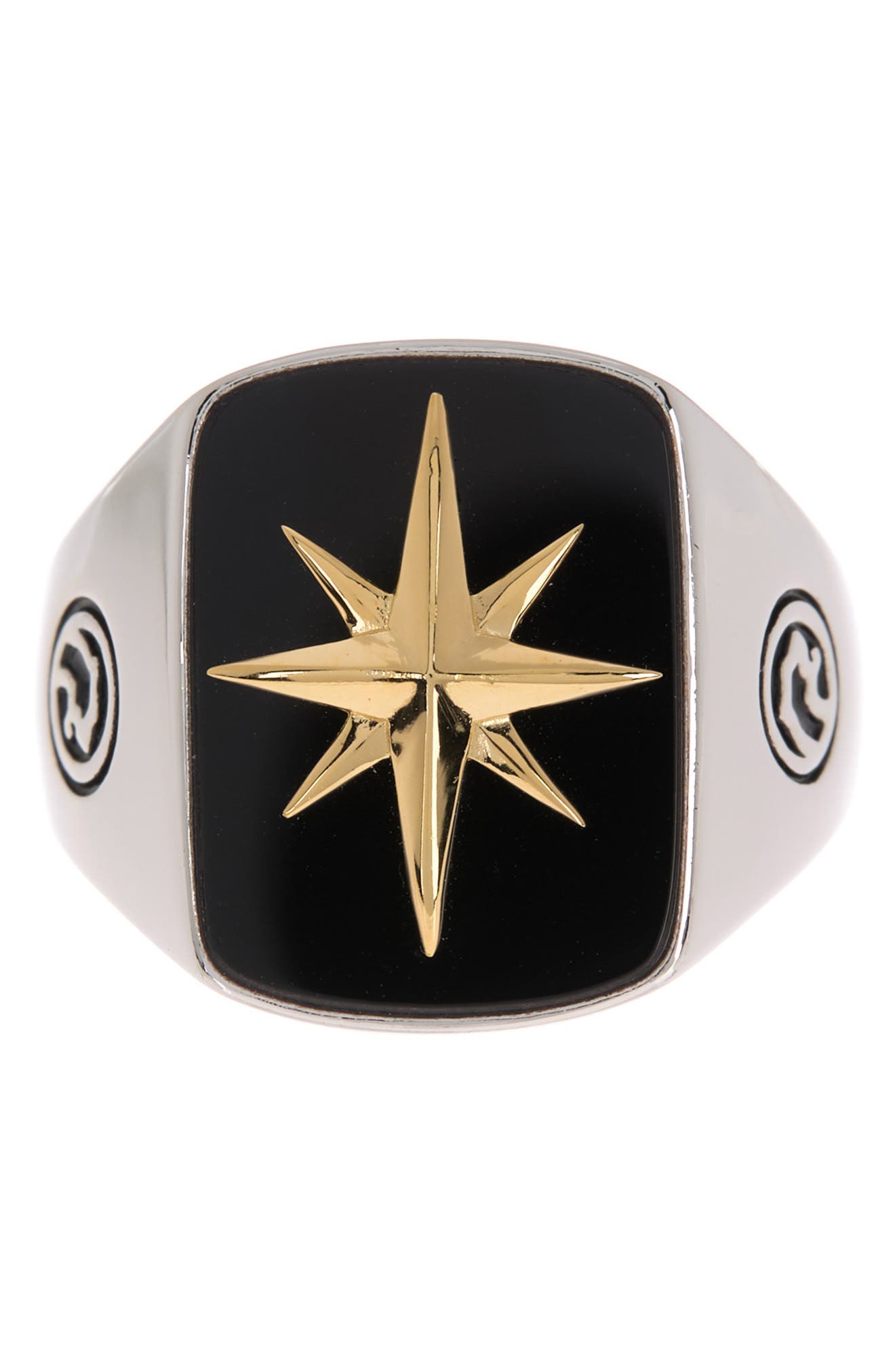 EFFY Sterling Silver & 18K Yellow Gold Star Onyx Ring | Nordstromrack