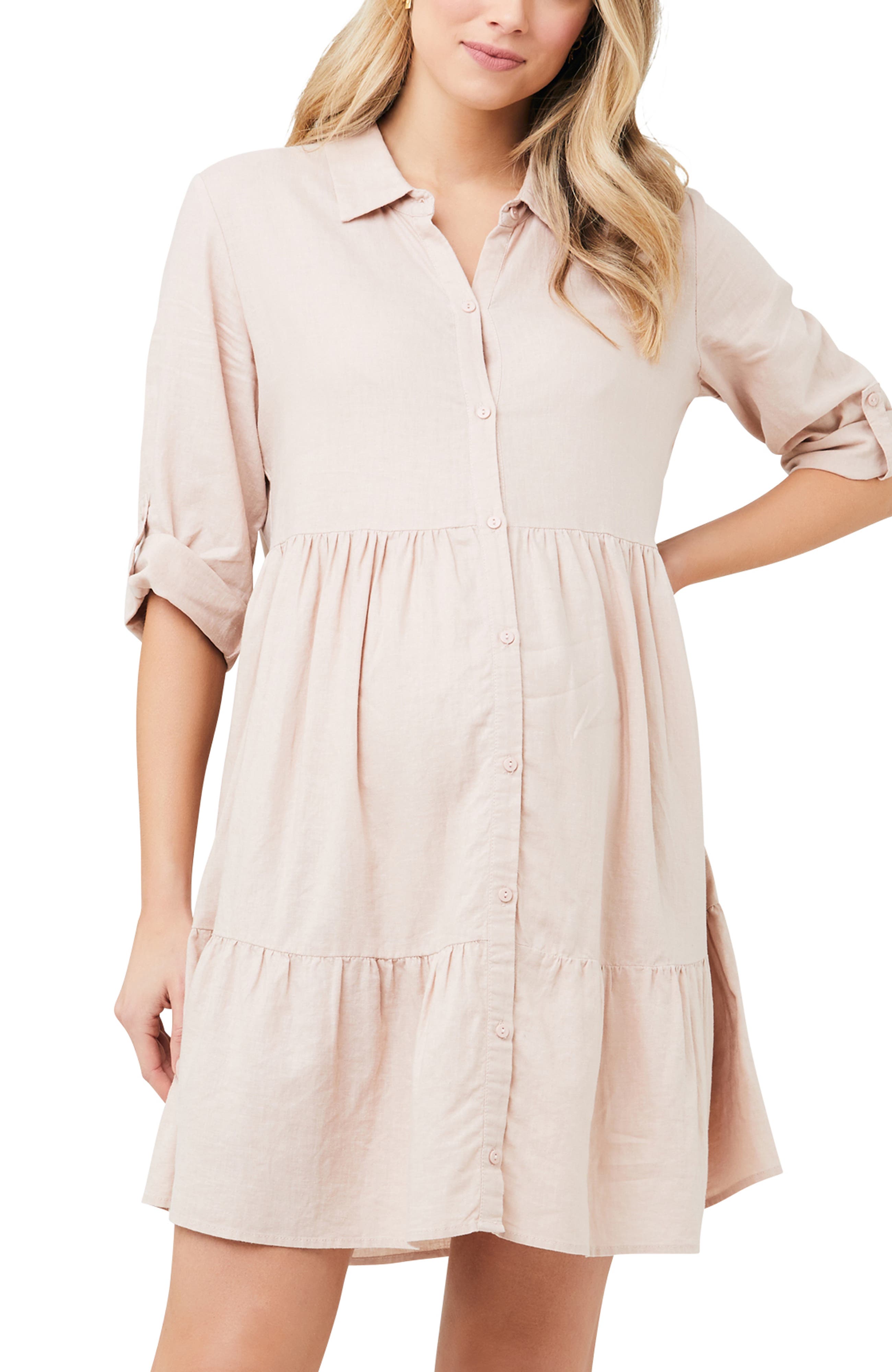 Ripe Maternity Adel Linen Dress | Nordstrom