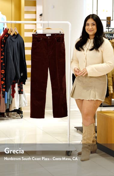 FRAME Le Sleek Corduroy Ankle Straight Leg Pants | Nordstromrack