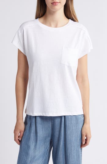 Hatley Cotton & Linen Pocket T-Shirt | Nordstrom