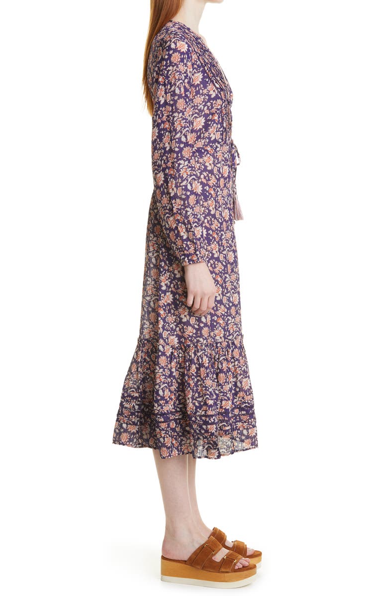 Veronica Beard Vani Floral Long Sleeve Midi Dress | Nordstromrack