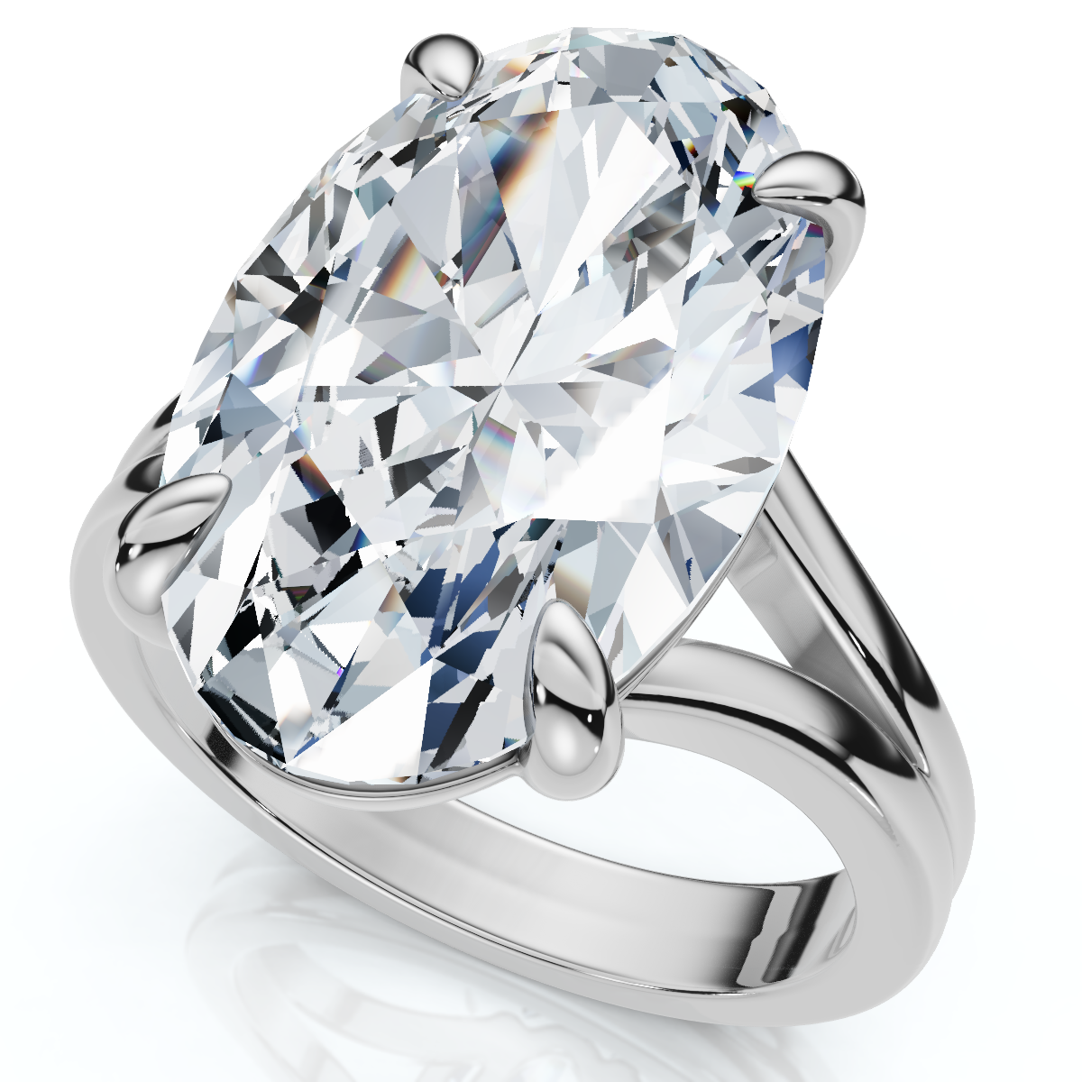 Bliss Diamond Certified 5Ct Abner Oval Solitaire Diamond Engagement ...