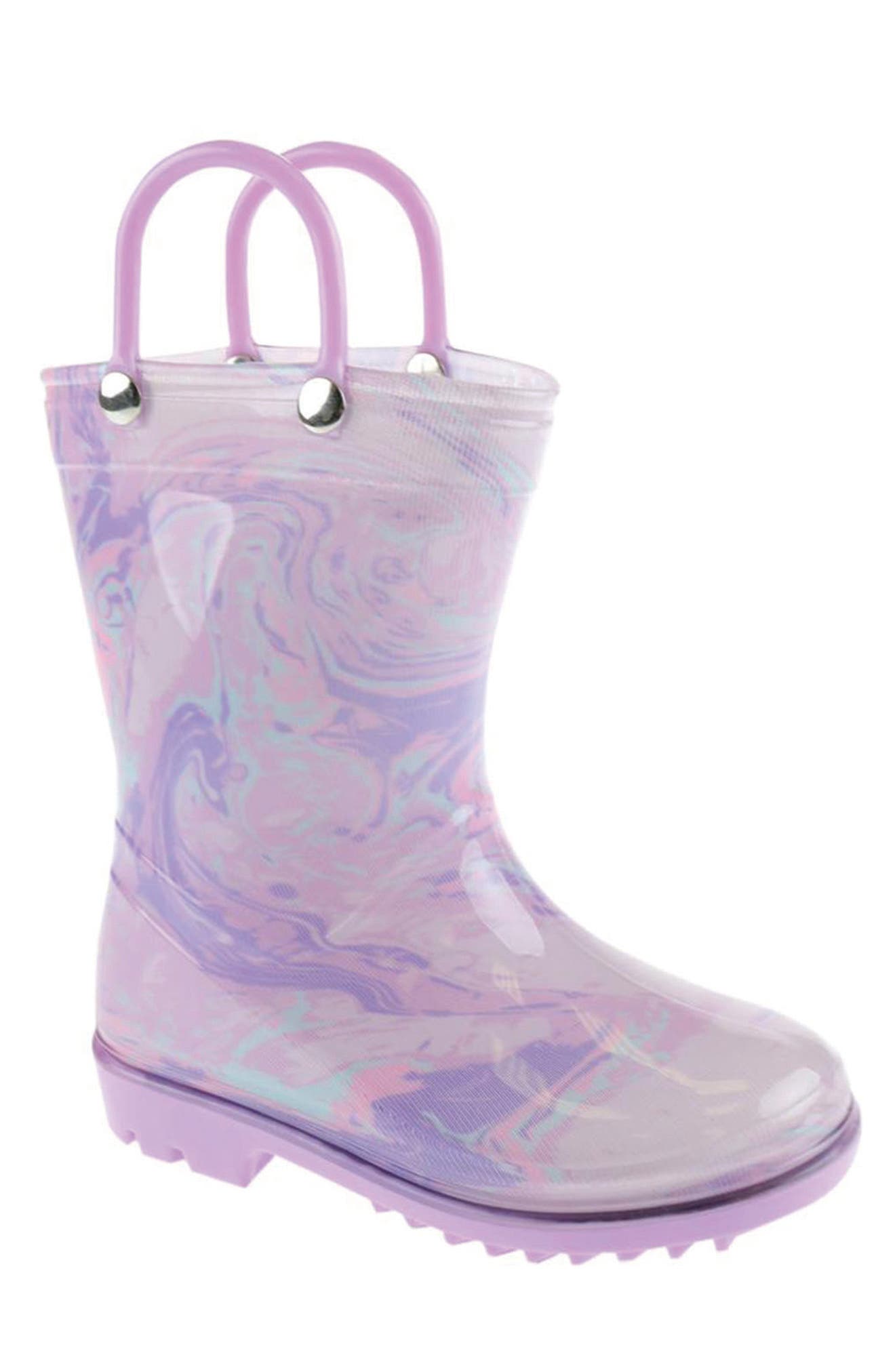 Capelli New York Shiny Marble Rain Boot | Nordstromrack