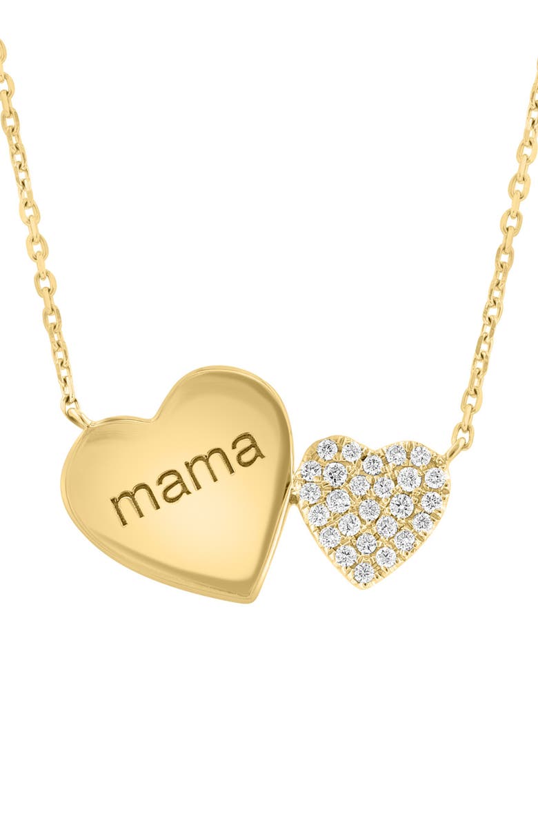 EFFY 14K Yellow Gold Diamond Heart Pendant Necklace - 0.21 ctw ...
