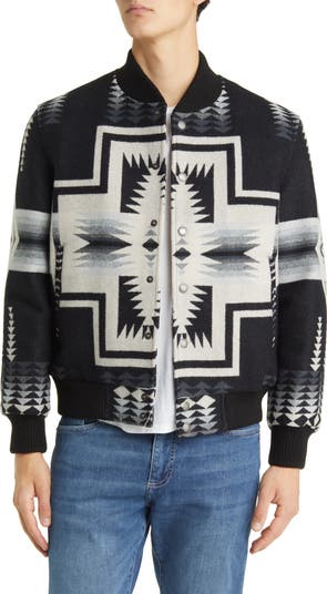 Pendleton Gorge Wool & Cotton Snap-Up Bomber Jacket | Nordstrom