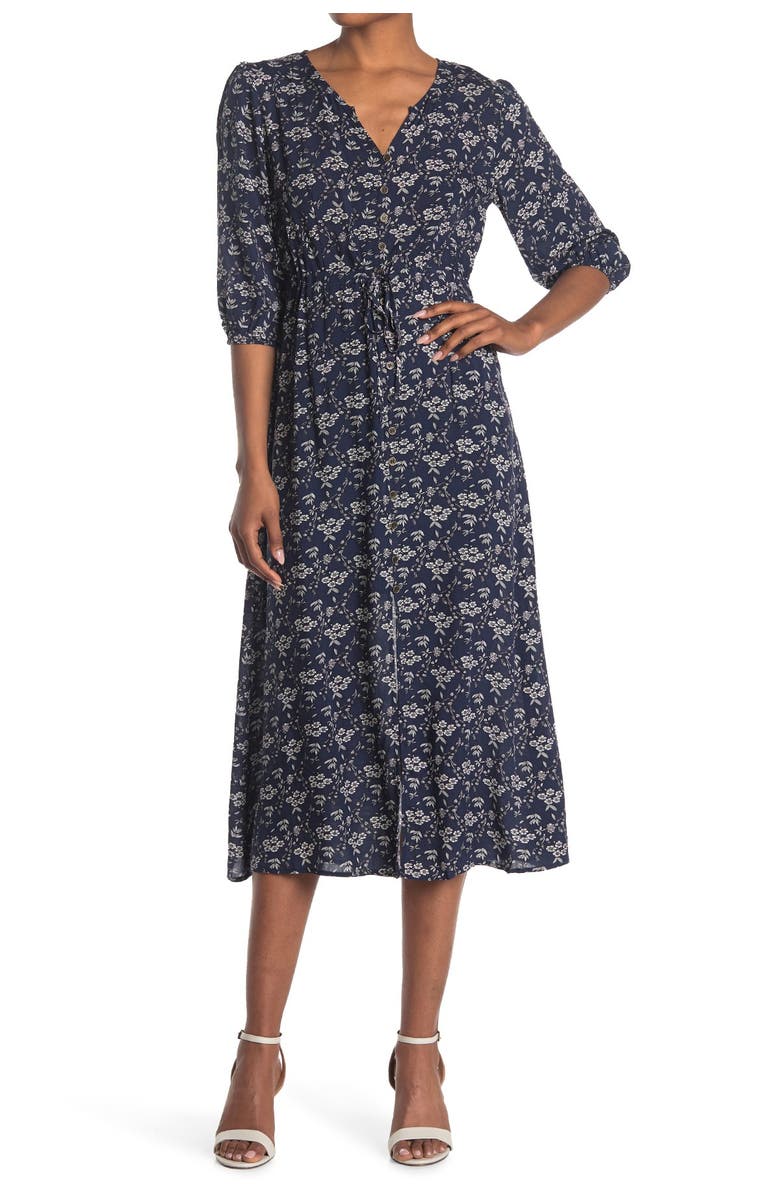 PAPILLON Floral Button Dress | Nordstromrack