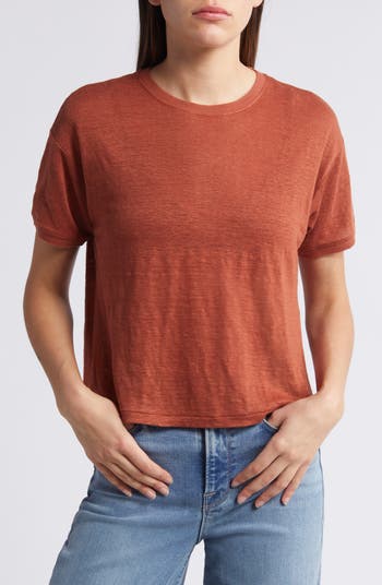 FRAME Crewneck Organic Linen T-Shirt | Nordstromrack
