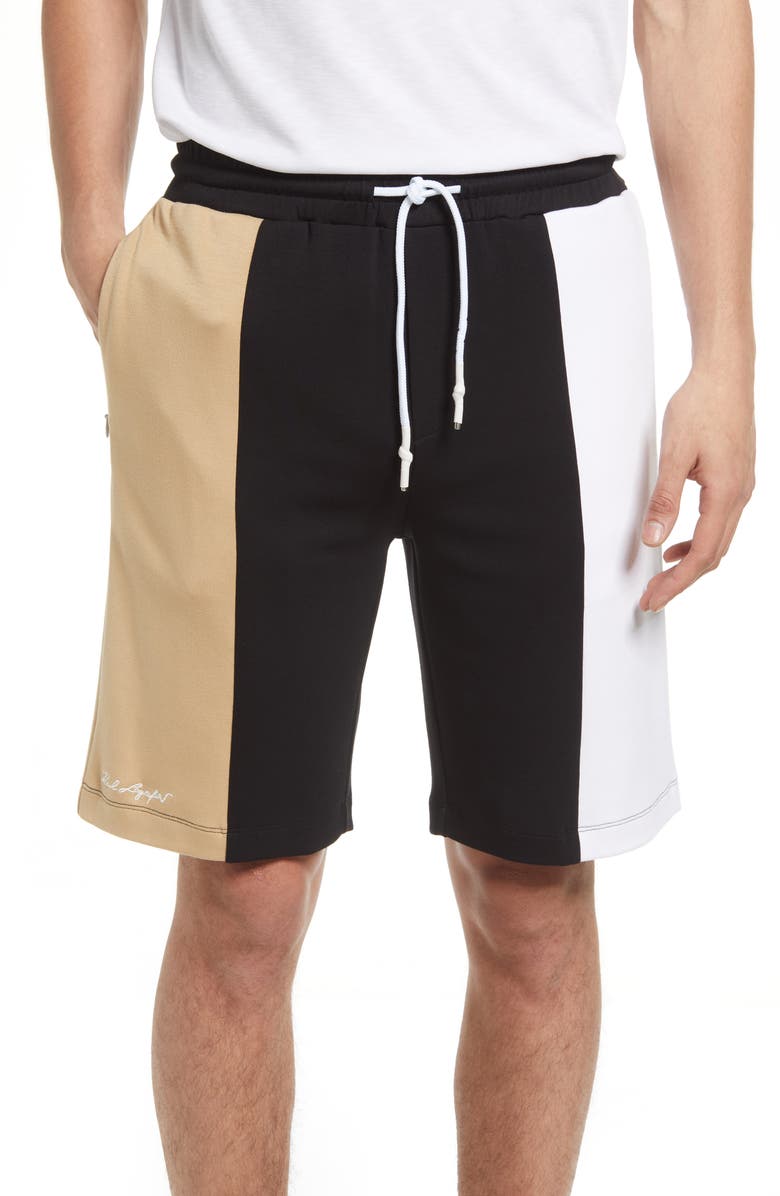 KARL LAGERFELD PARIS Kidult Colorblock Stretch Shorts | Nordstromrack