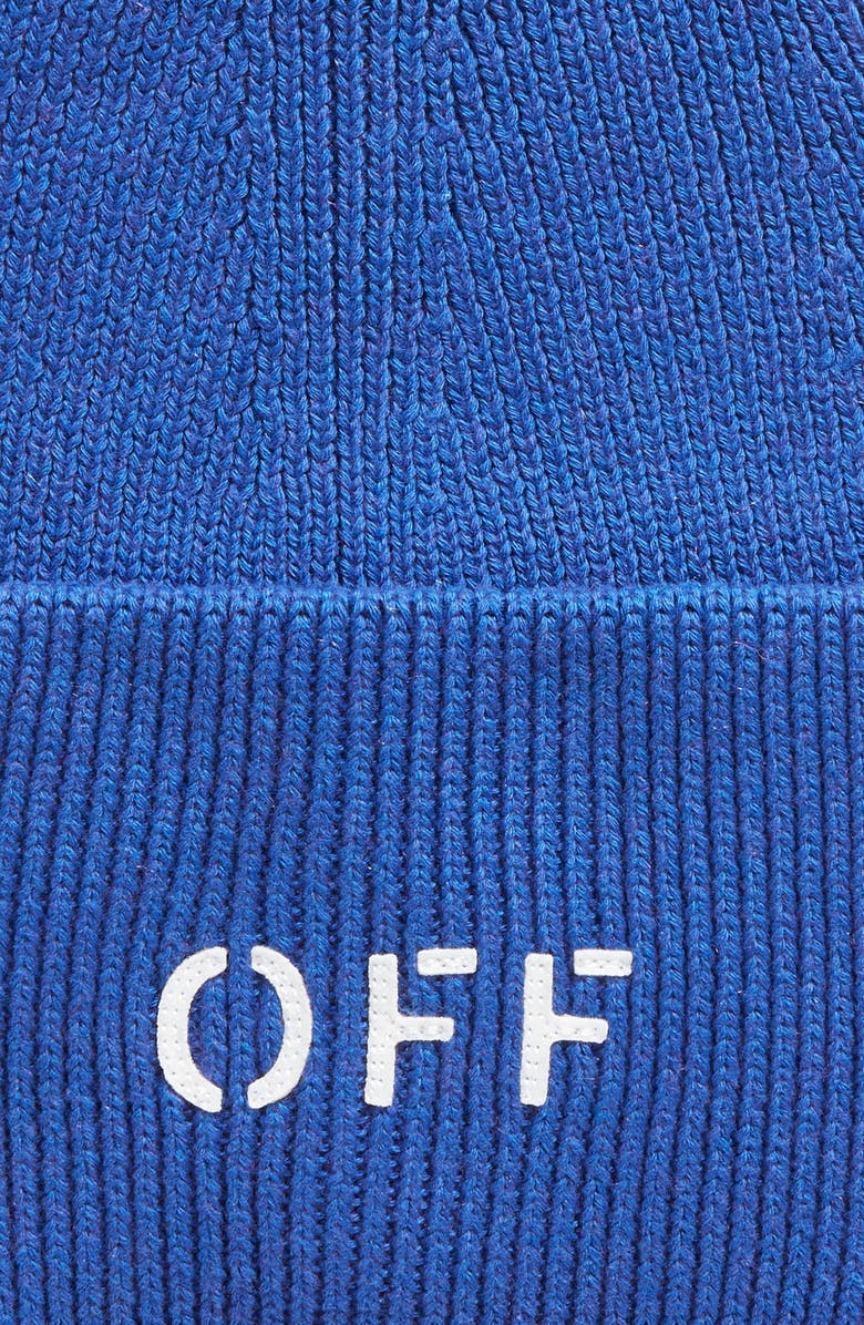 Off-White Logo Stencil Cotton Blend Beanie | Nordstromrack