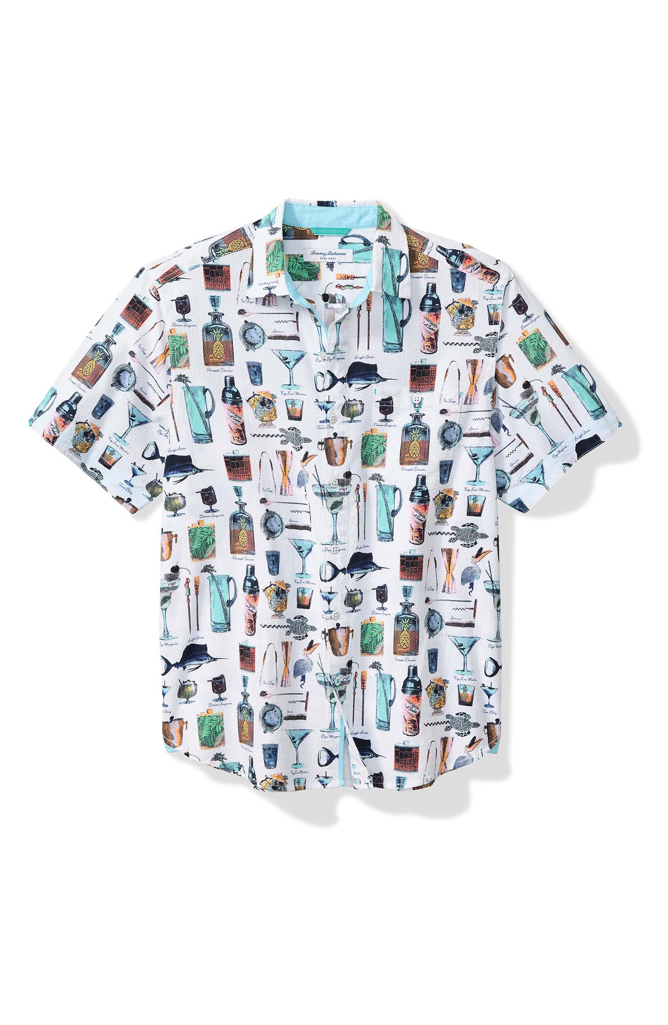 Tommy Bahama Nova Wave Well Stocked Short Sleeve Seersucker Button-Up ...