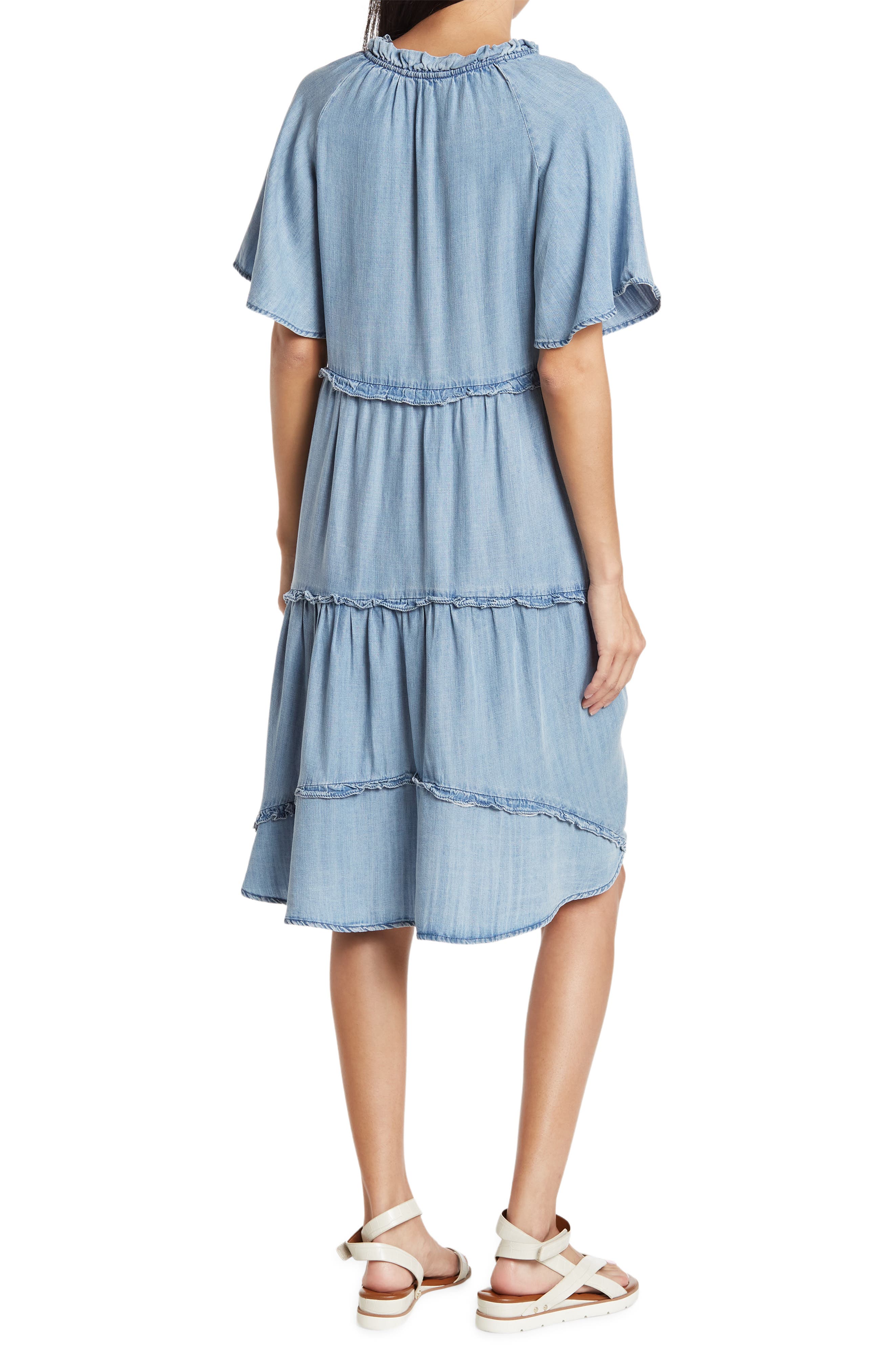 VELVET HEART Theta Tiered Chambray Dress | Nordstromrack
