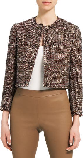 Theory Crop Tweed Jacket | Nordstromrack
