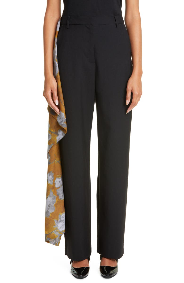 Puppets and Puppets Cascade Ruffle Wide Leg Wool Blend Pants ...
