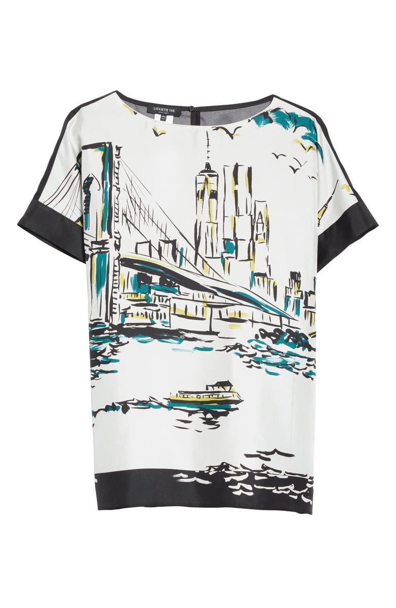 Lafayette 148 New York Karleya Print Silk Blouse | Nordstrom