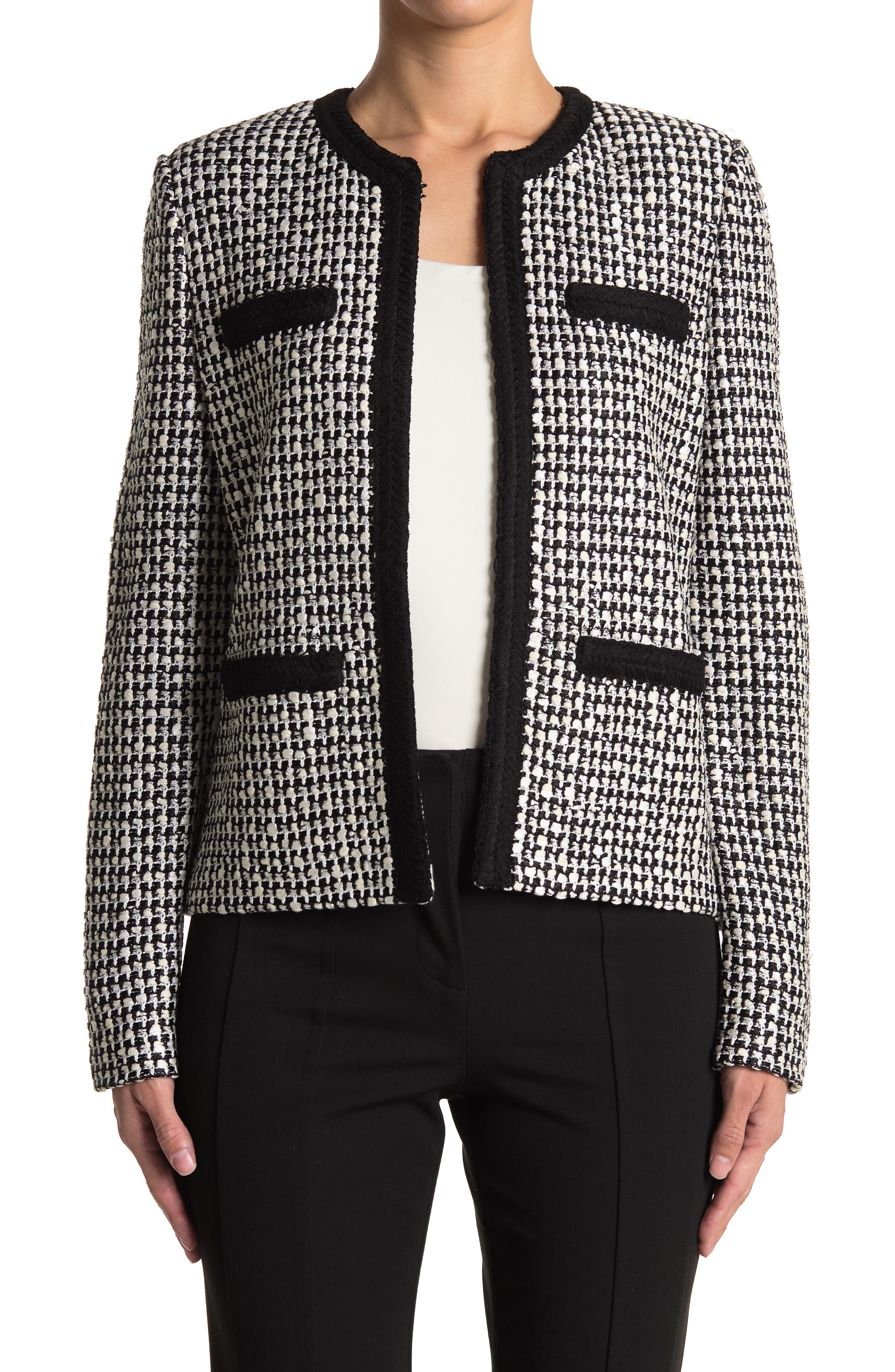 St. John Collection Stacked Novelty Float Knit Jacket | Nordstromrack