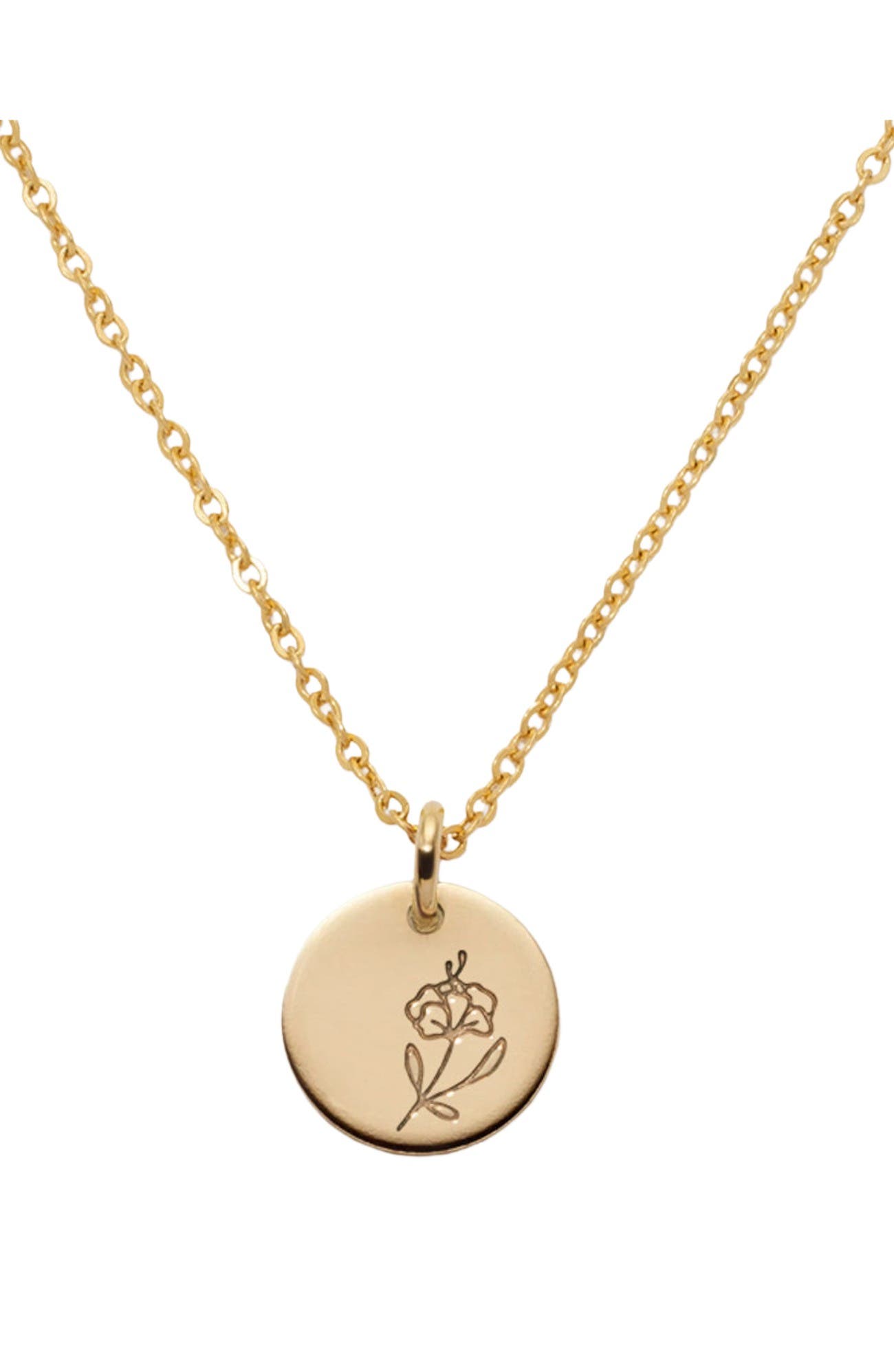 MADE BY MARY February Birth Flower Necklace | Nordstrom