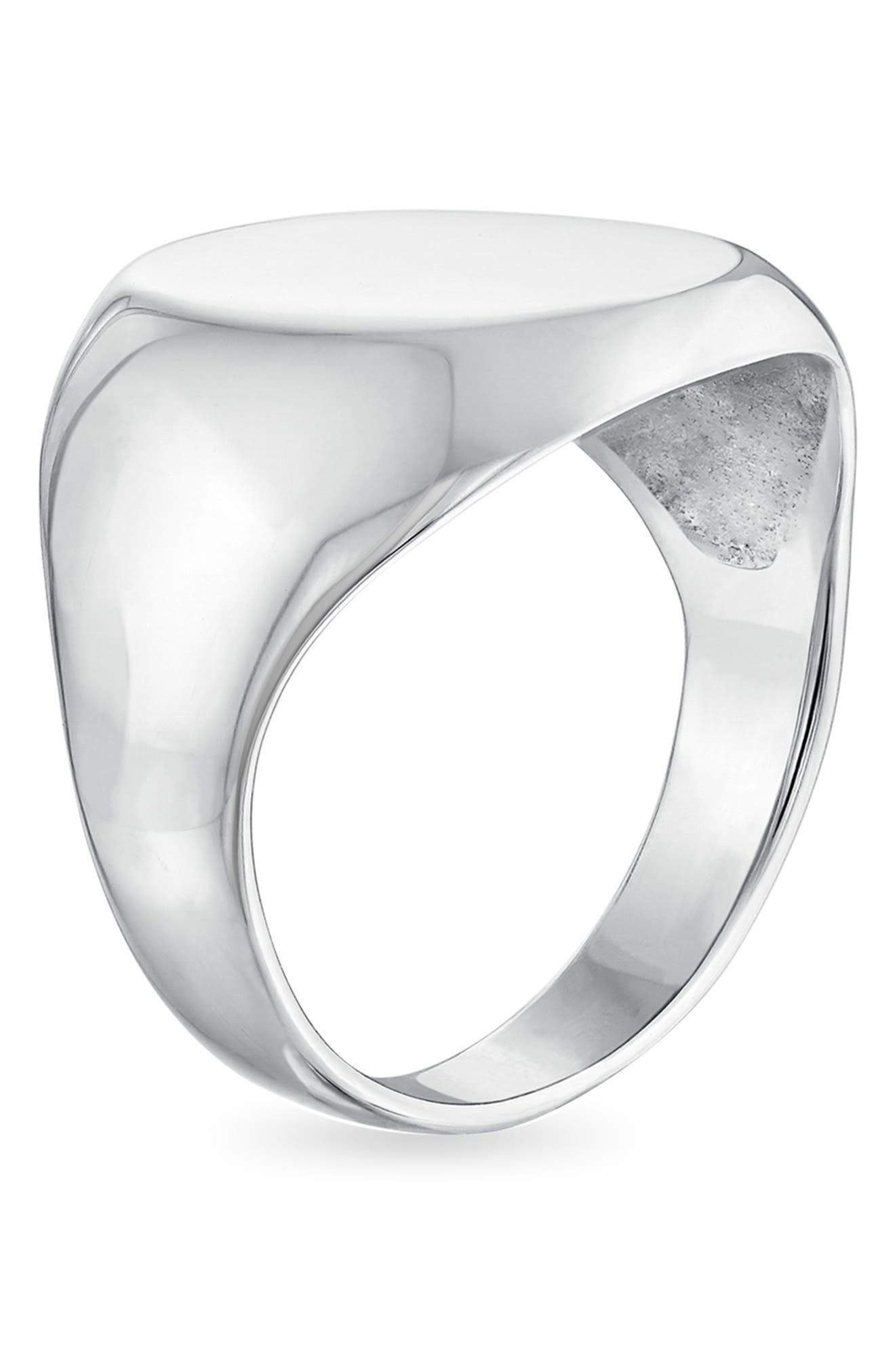 BLING JEWELRY Sterling Silver Simple Monogram Ring | Nordstromrack
