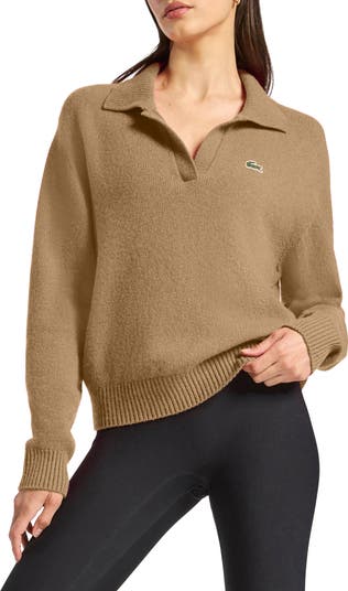 Lacoste Solid Cashmere Blend Polo Sweater | Nordstrom