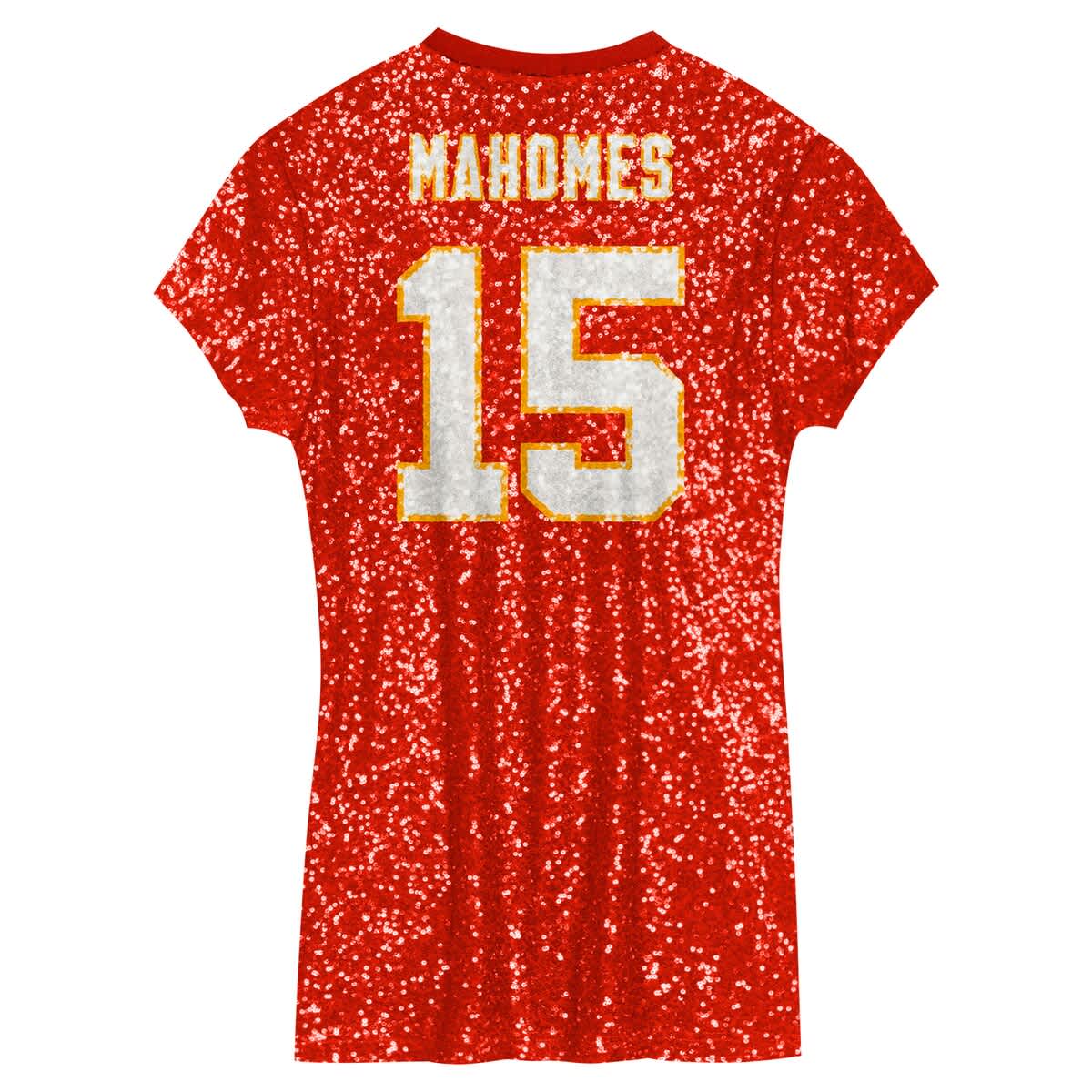 Outerstuff Girls Youth Patrick Mahomes Red Kansas City Chiefs Sequin ...