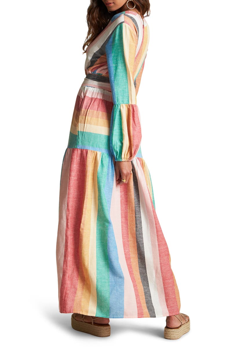 Billabong x Sincerely Jules Mix it Up Stripe Long Sleeve Maxi Dress ...