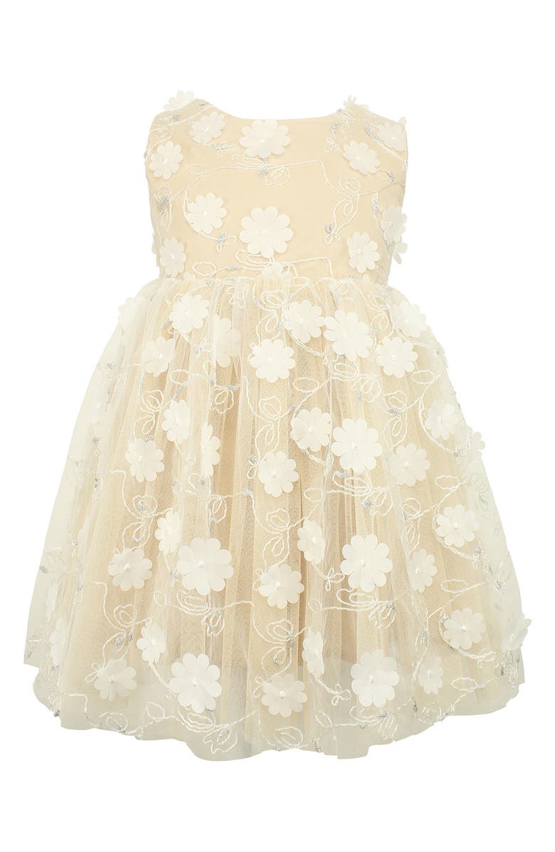 Popatu Kids' 3D Floral Appliqué Tulle Dress | Nordstrom