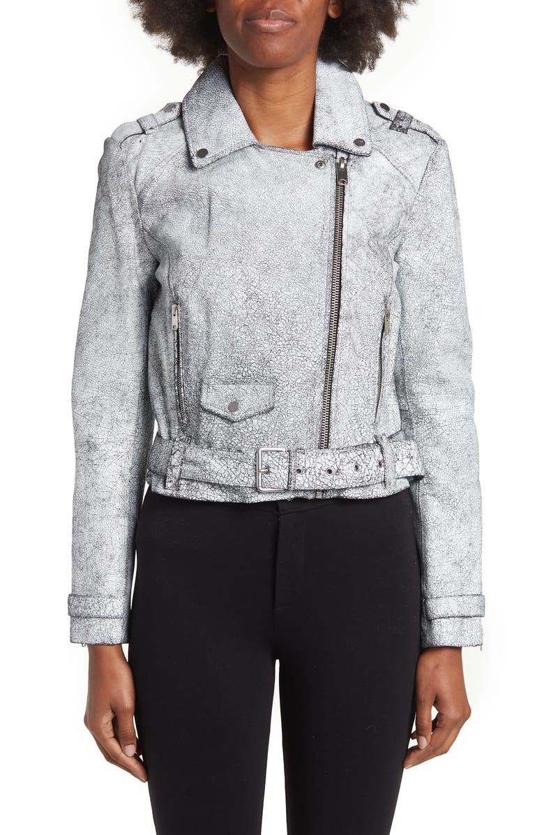 Marc New York Madison Crackle Leather Moto Jacket | Nordstromrack