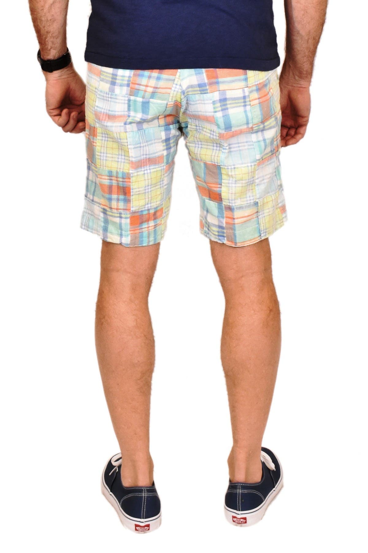 Vintage 1946 Patch Madras Print Flat Front Shorts | Nordstromrack