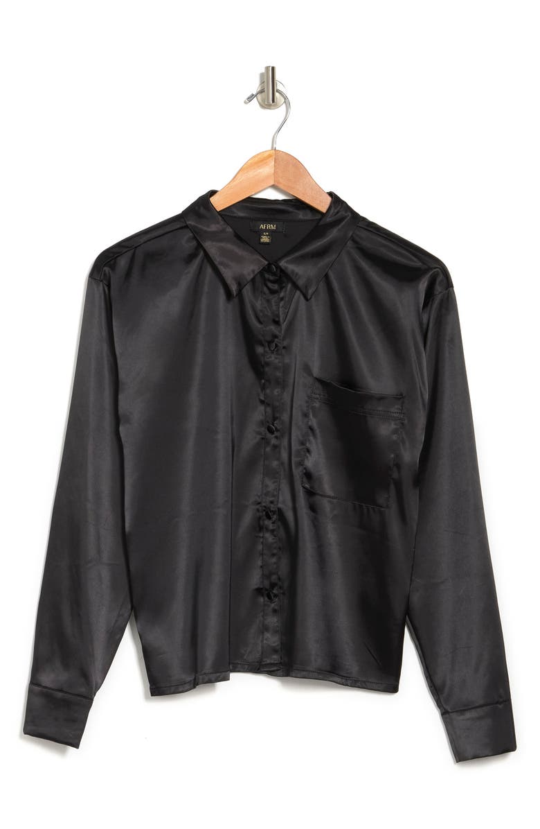 AFRM Perlina Satin Button Top | Nordstromrack