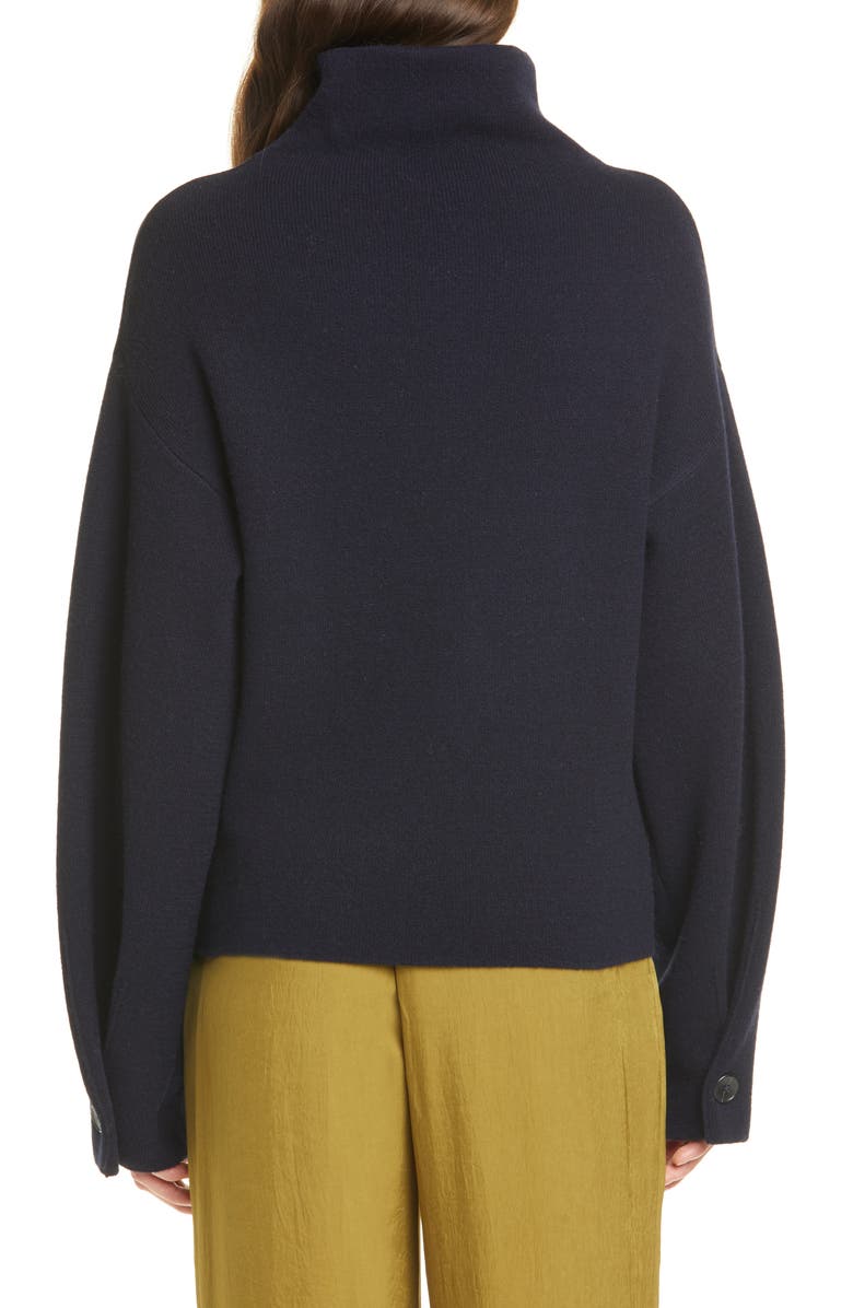 Vince Button Cuff Funnel Neck Sweater | Nordstromrack