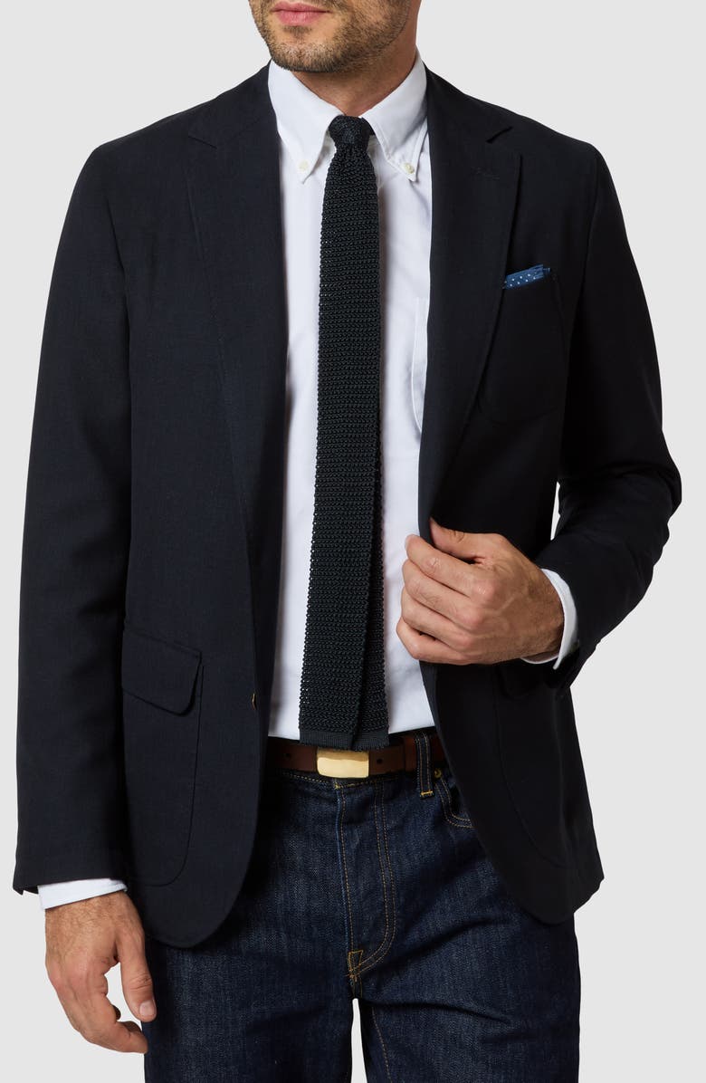 Sid Mashburn Ghost Solid Navy Textured Wool Sport Coat | Nordstromrack