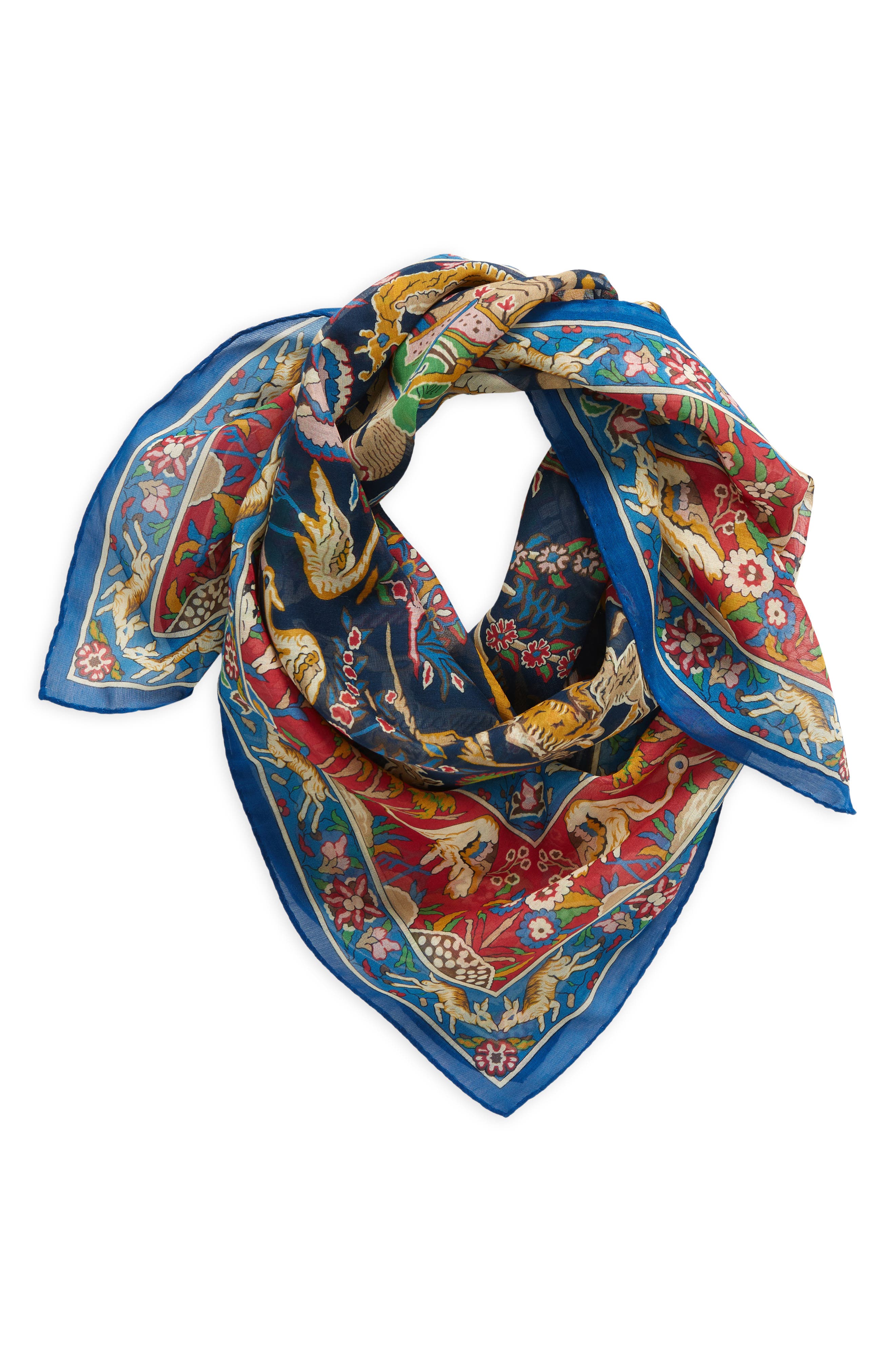 Drake's Mounted Hunter Print Cotton & Silk Bandana | Nordstrom
