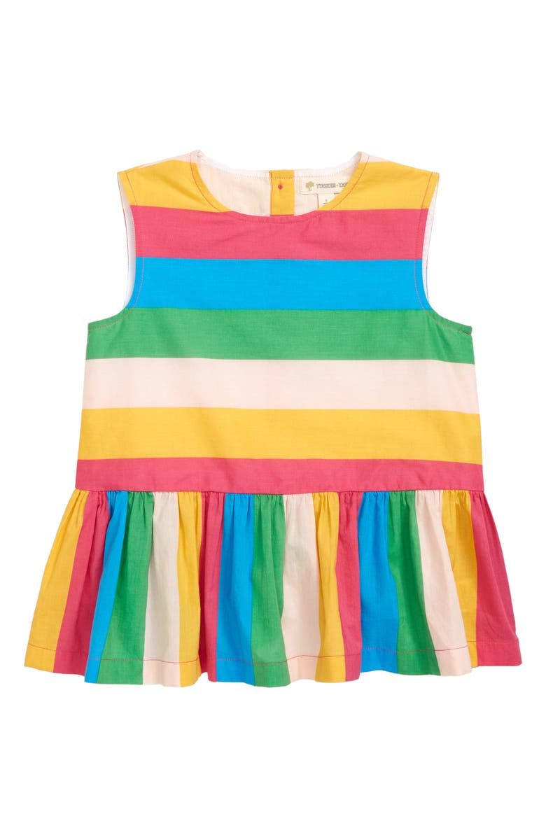 Tucker + Tate Kids' Stripe Cotton Peplum Top | Nordstromrack