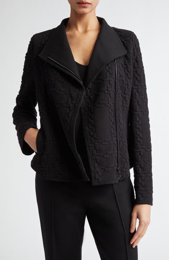 Akris punto Jacquard Biker Jacket | Nordstrom