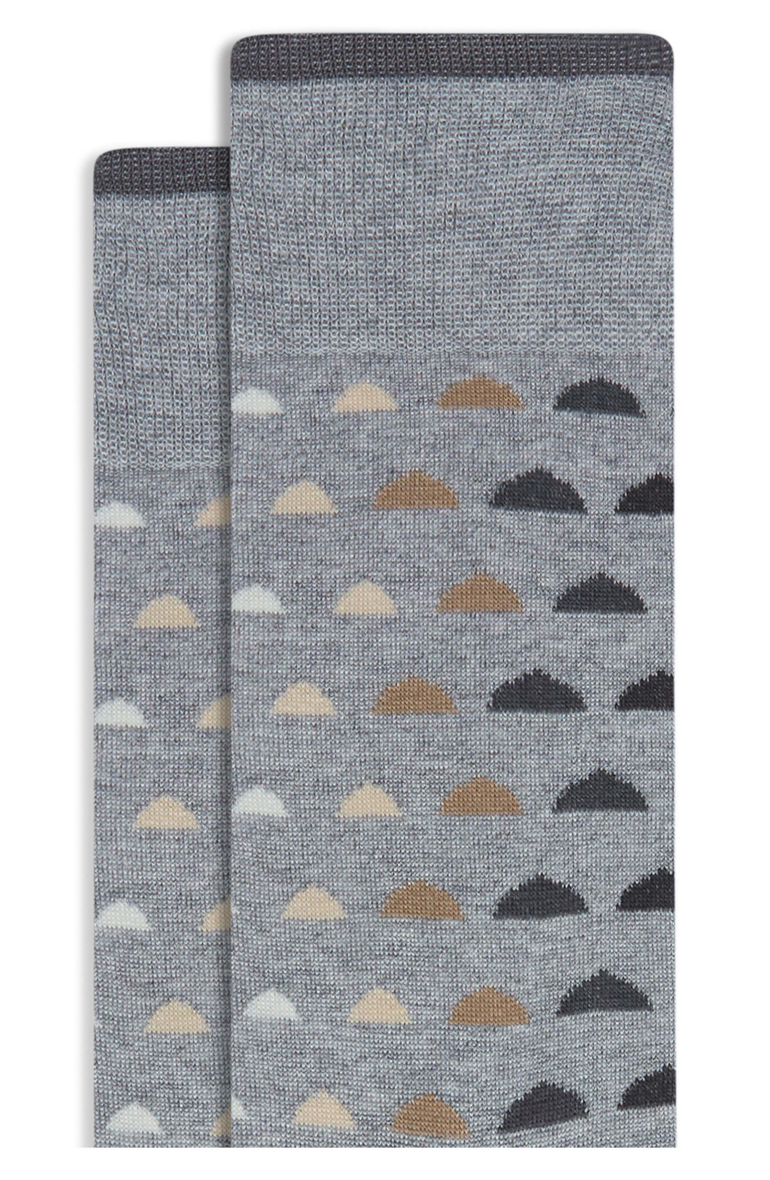 Bugatchi Semicircle Mercerized Cotton Blend Dress Socks | Nordstrom