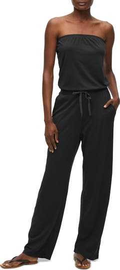 Michael Stars Skye Strapless Cotton & Modal Jumpsuit | Nordstrom