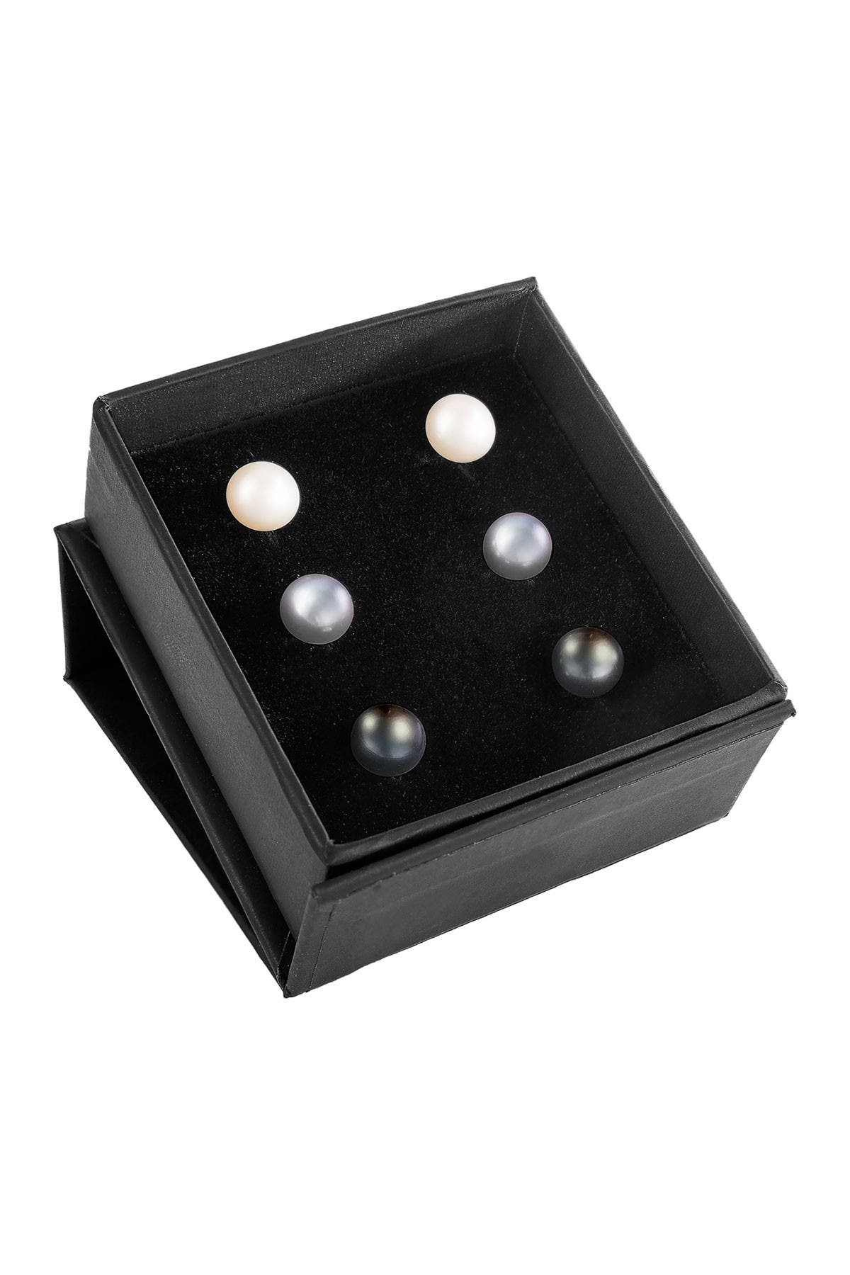 SPLENDID PEARLS 7-8mm Freshwater Pearl Studs - Set of 3 | Nordstromrack
