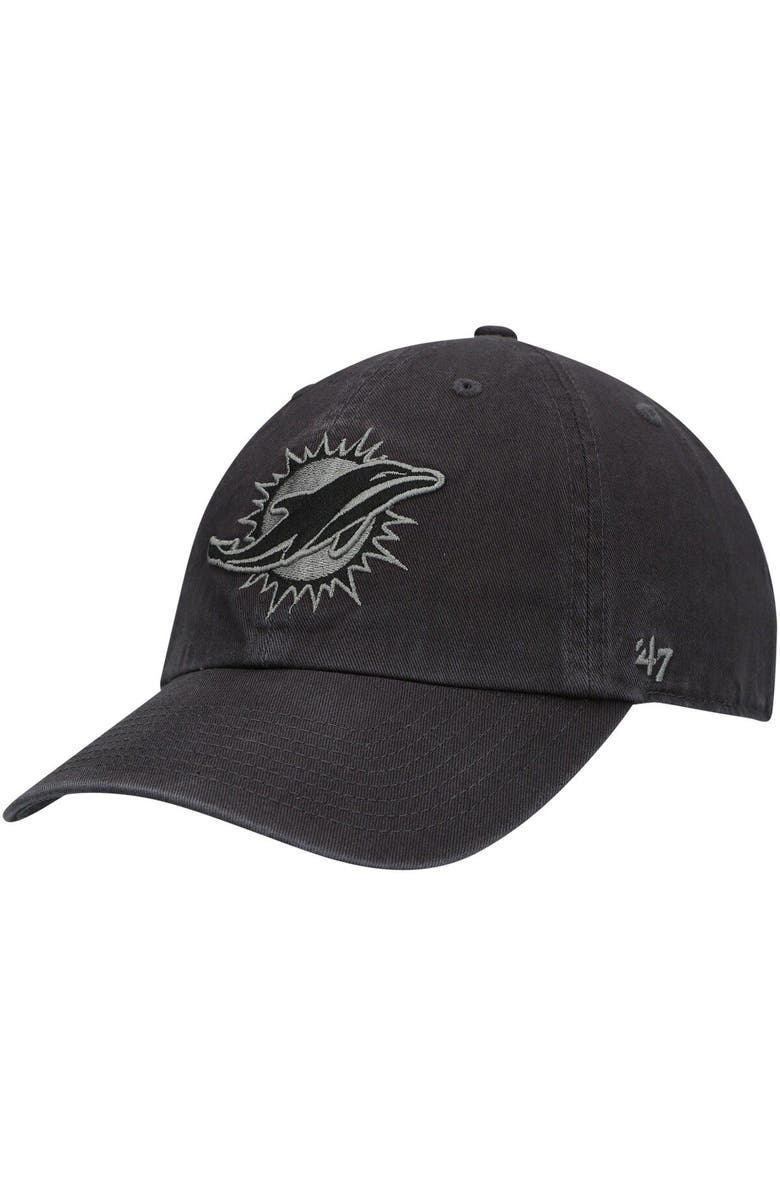 '47 Men's '47 Charcoal Miami Dolphins Clean Up Tonal Adjustable Hat ...
