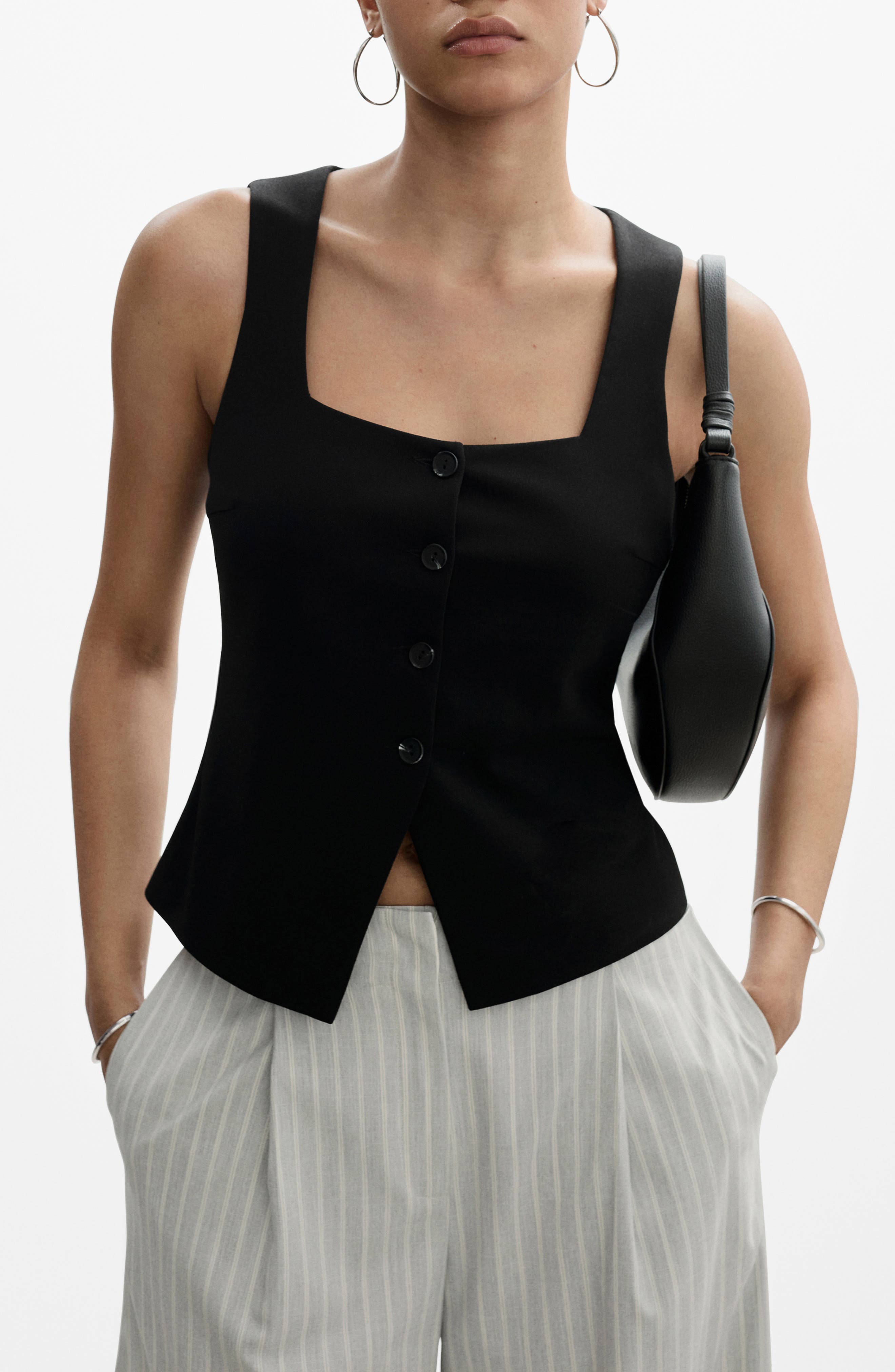 MANGO Square Neck Vest | Nordstrom