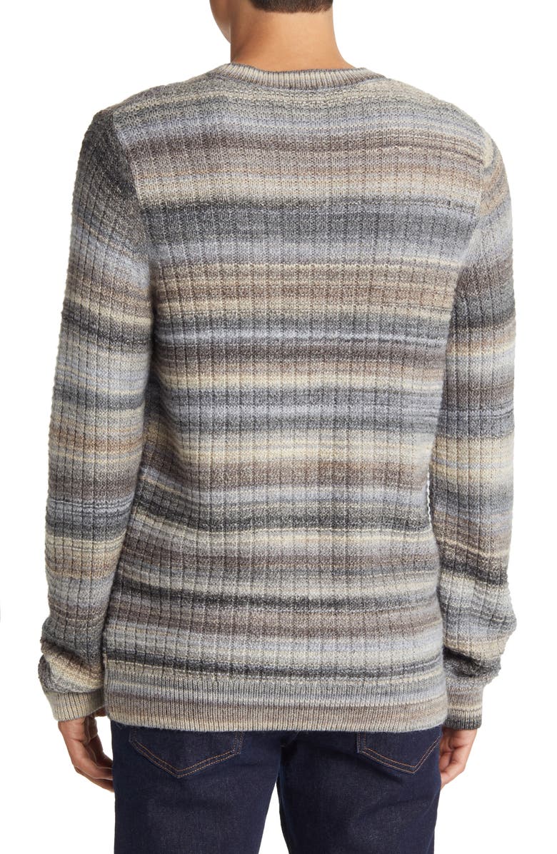 Brax Rick Ombré Stripe Wool Blend Crewneck Sweater | Nordstromrack