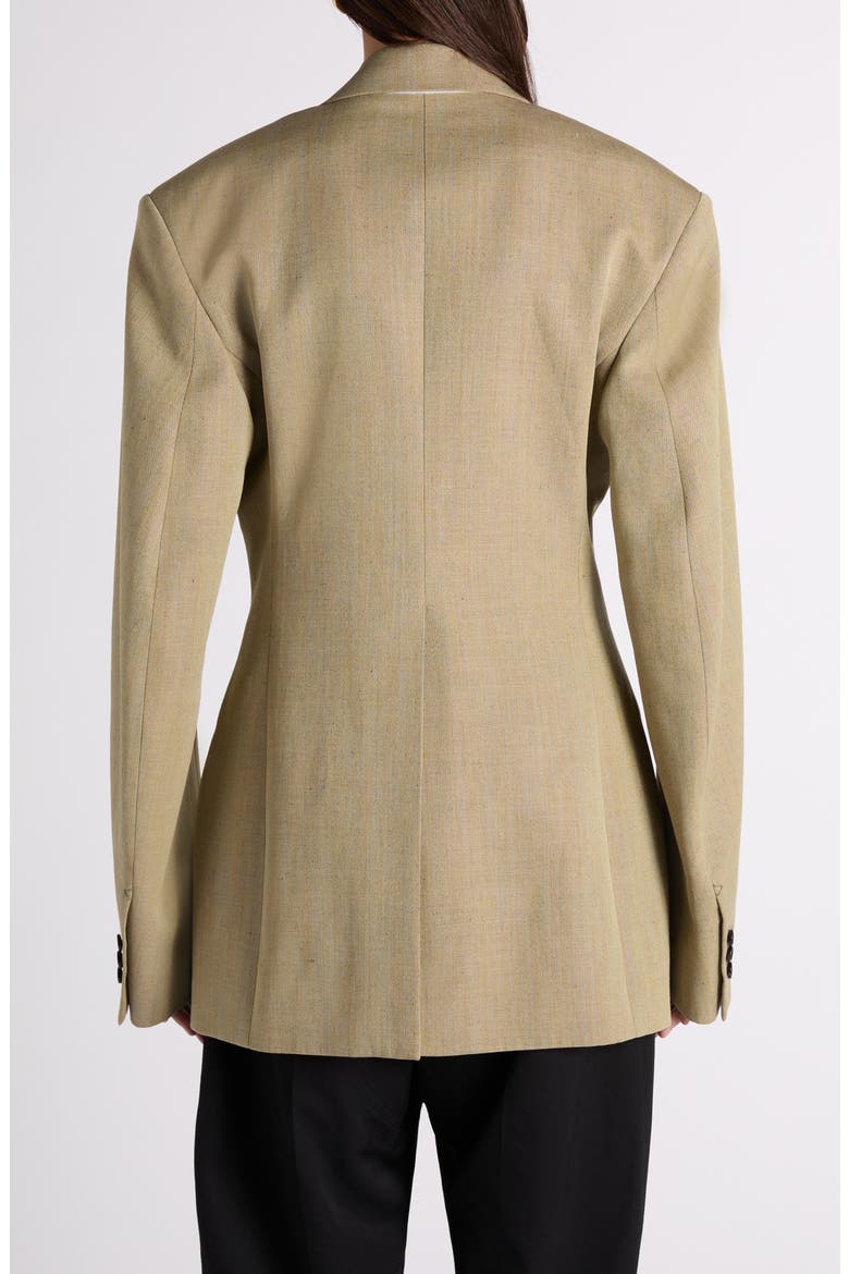 Knot Embellished Wool & Linen Blend Jacket (Women) | Nordstrom