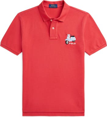 Polo Ralph Lauren Kids' Scooter Embroidered Cotton Piqué Polo | Nordstrom