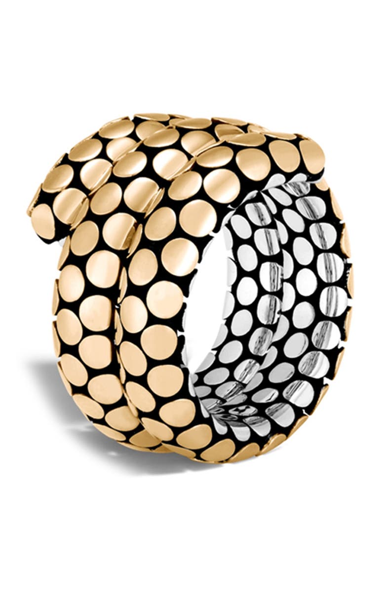 John Hardy 18K Gold & Sterling Silver Dot Double Coil Ring - Size 7 ...