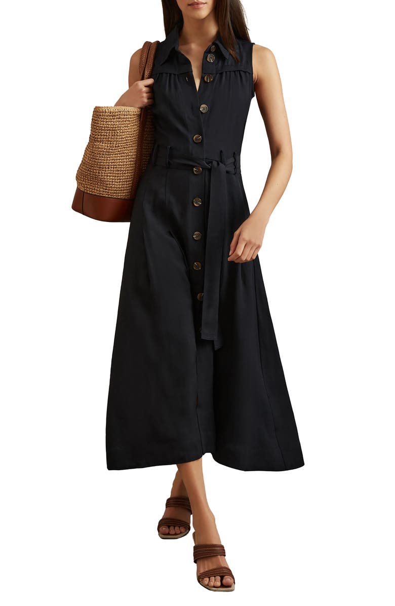 Reiss Heidi Belted Midi Shirtdress | Nordstromrack